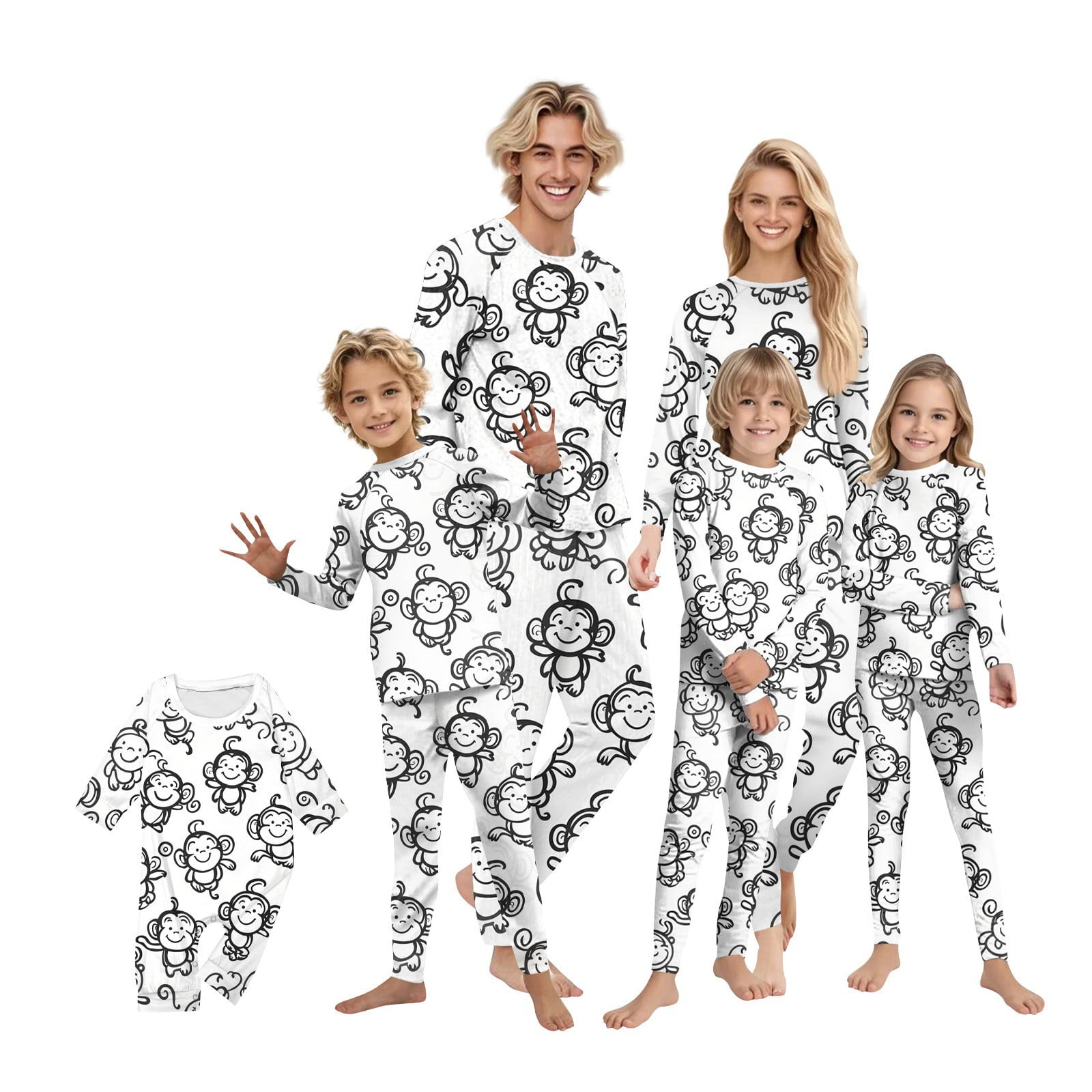 CCRFTGI Family Christmas Pajamas Matching Sets Colorable Diy Hand ...