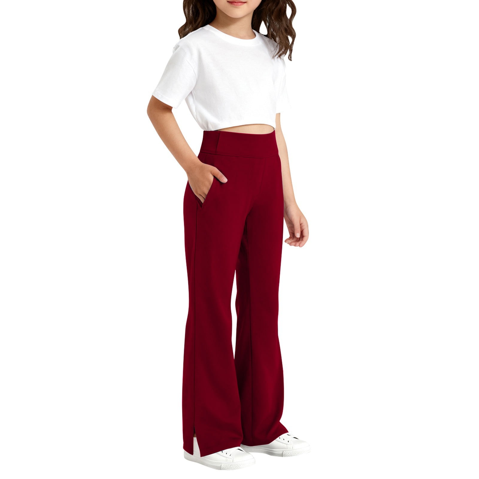 CCRFTGI Flare Leggings for Kids Girls Size 7 High Waisted Yoga Leggings ...