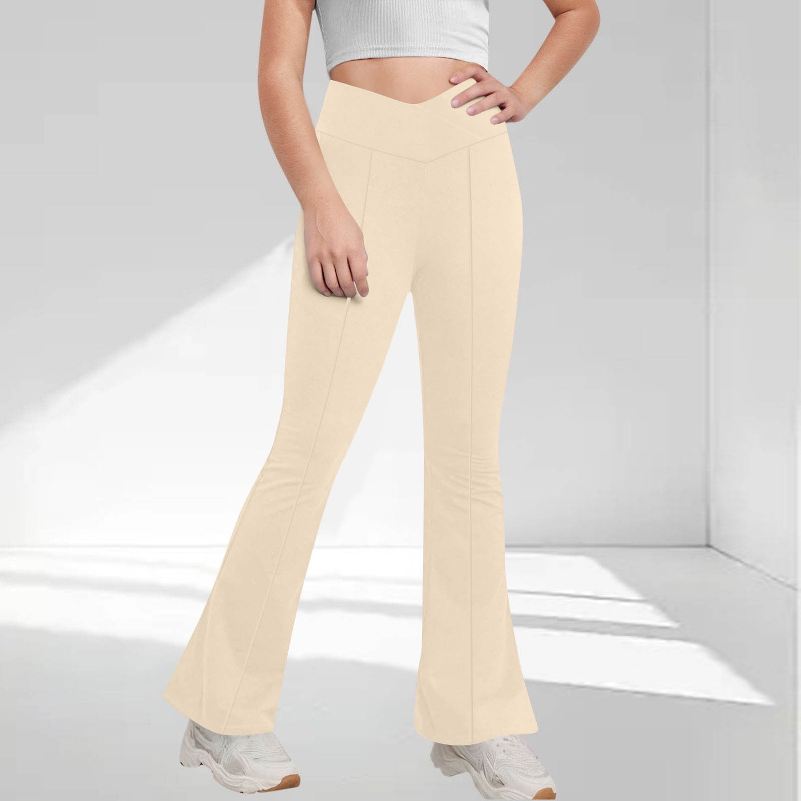 CCRFTGI Flare Leggings for Children Girls Size 7 High Waisted Yoga ...