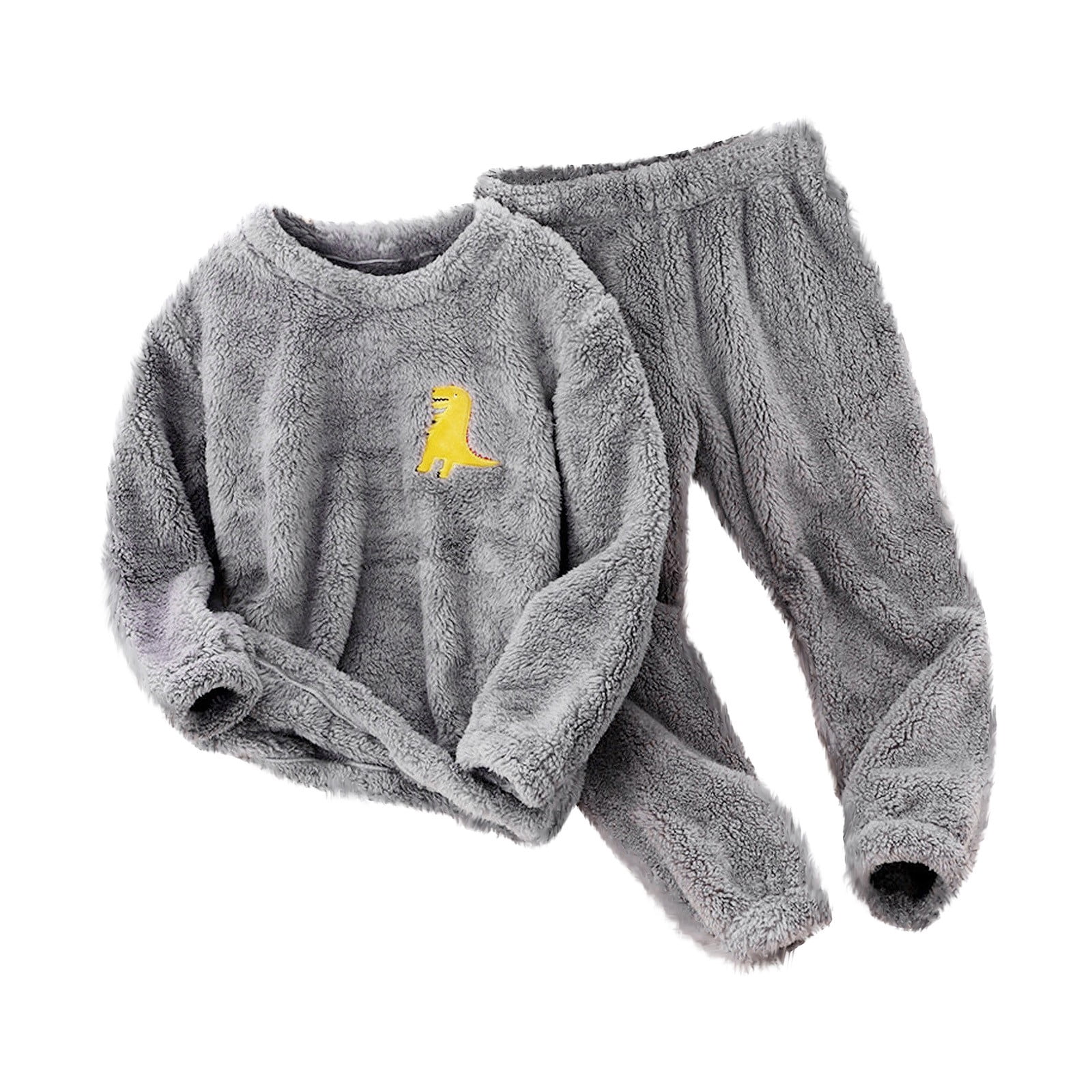 CCRFTGI Fleece Pajamas Girls Size 5-6 Winter Clearance Dinosaur Print ...