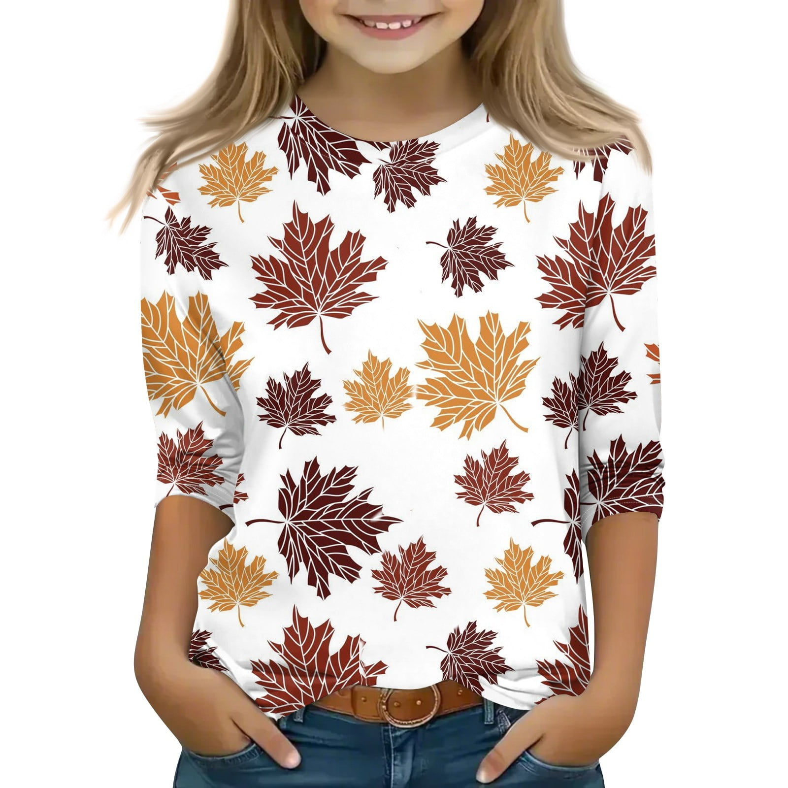 CCRFTGI Girl 10-12 Clothing on Sale Preppy 3/4 Length Sleeve Tween ...