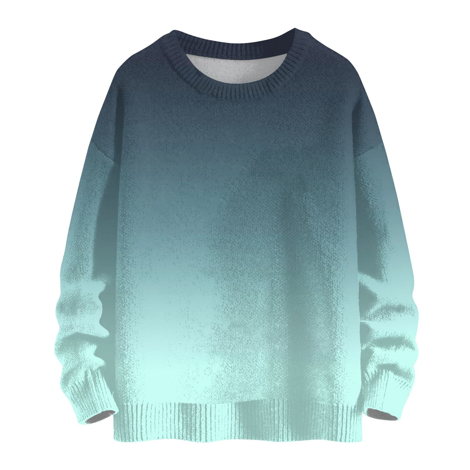 CCRFTGI Girl Sweatshirts Knit Youth Sweater Fall Winter Oversized Gradient Shirt Lightweight ...