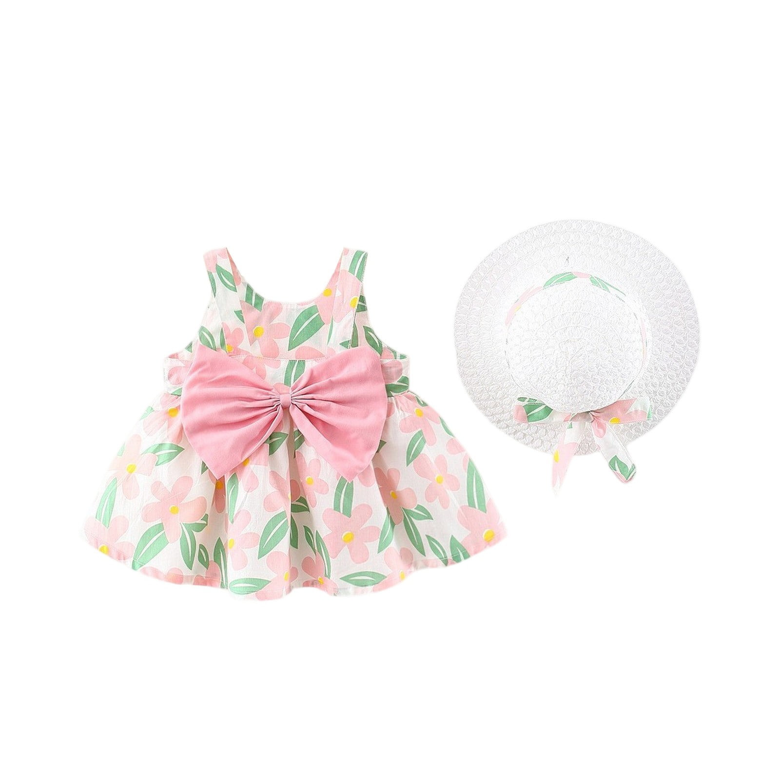 CCRFTGI Girls' Dresses Backless Sleeveless Floral Dress Beach Floral ...