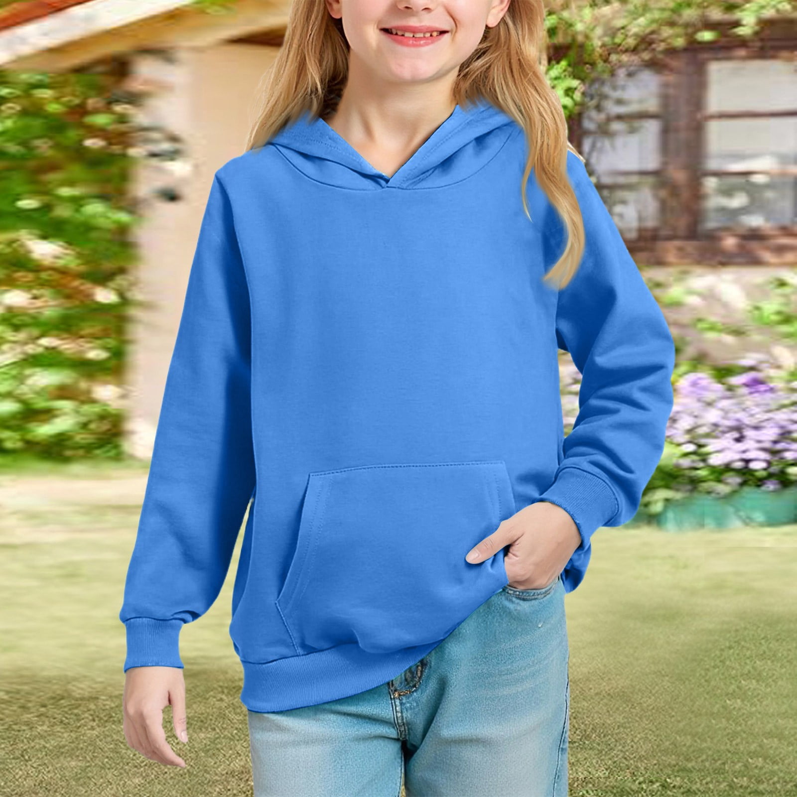 CCRFTGI Girls Hoodies Cute Kids Tween Girls Hooded Sweatshirt Long ...