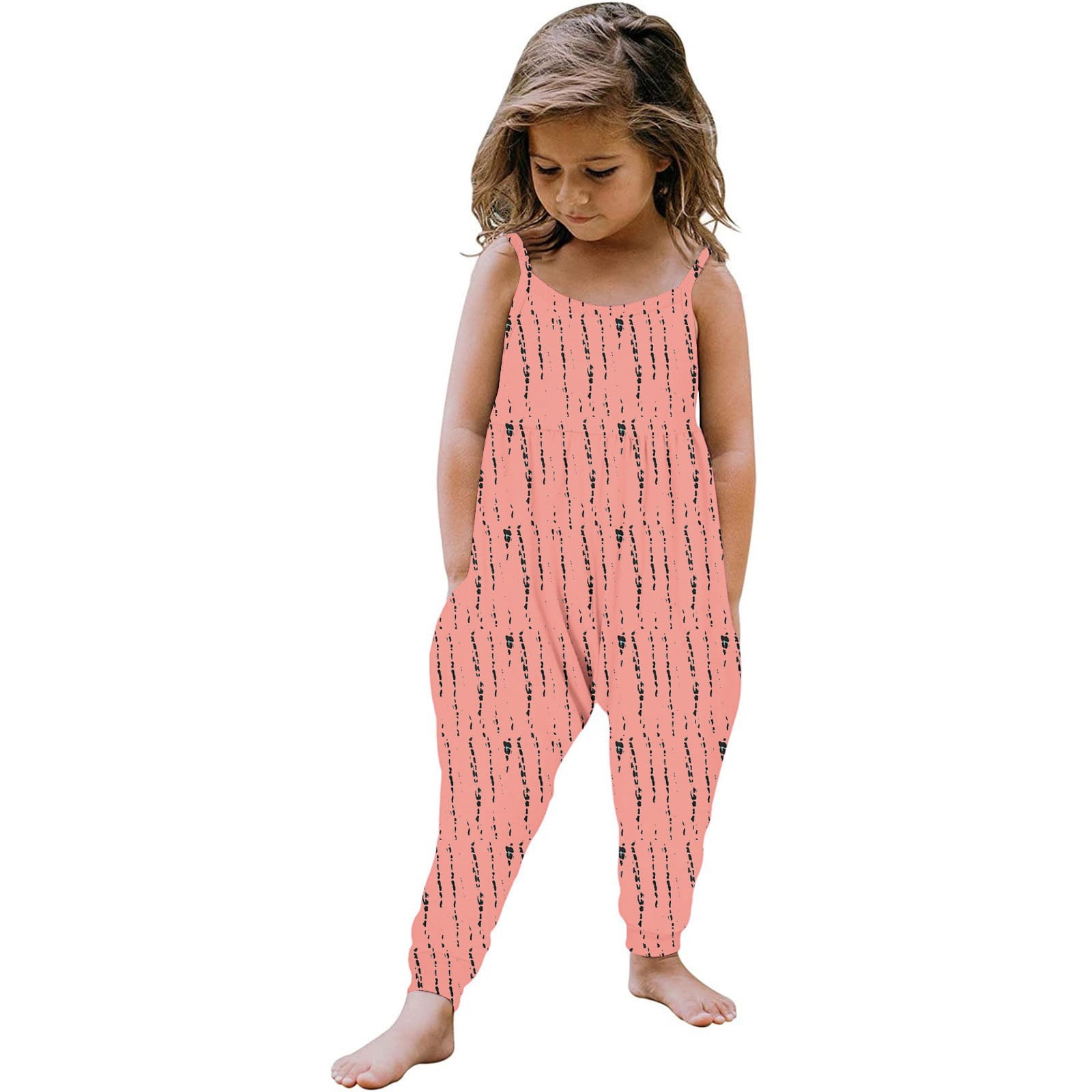 CCRFTGI Girls Jumpsuits Size 7-8 Spaghetti Strap Girls Rompers Size 10 ...