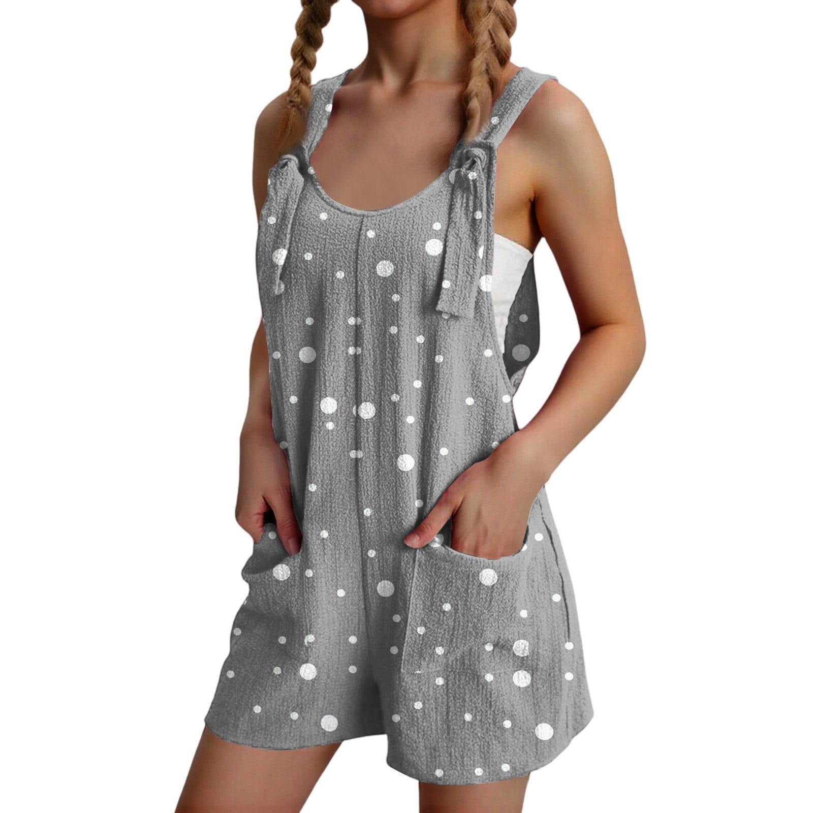 CCRFTGI Girls Rompers Sleeveless Scoop Neck Jumpsuit Fashion Loose ...