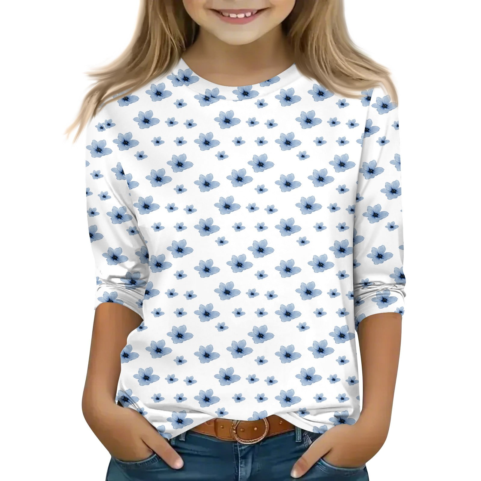 CCRFTGI Girls Size 12-14 Clothes Preppy 3/4 Sleeve Tween Girls Shirts ...