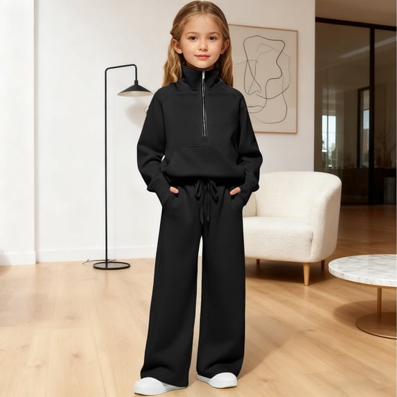 CCRFTGI Girls Sweat Suits 2 Piece Set Size 10-12 Casual Outfits Trendy ...