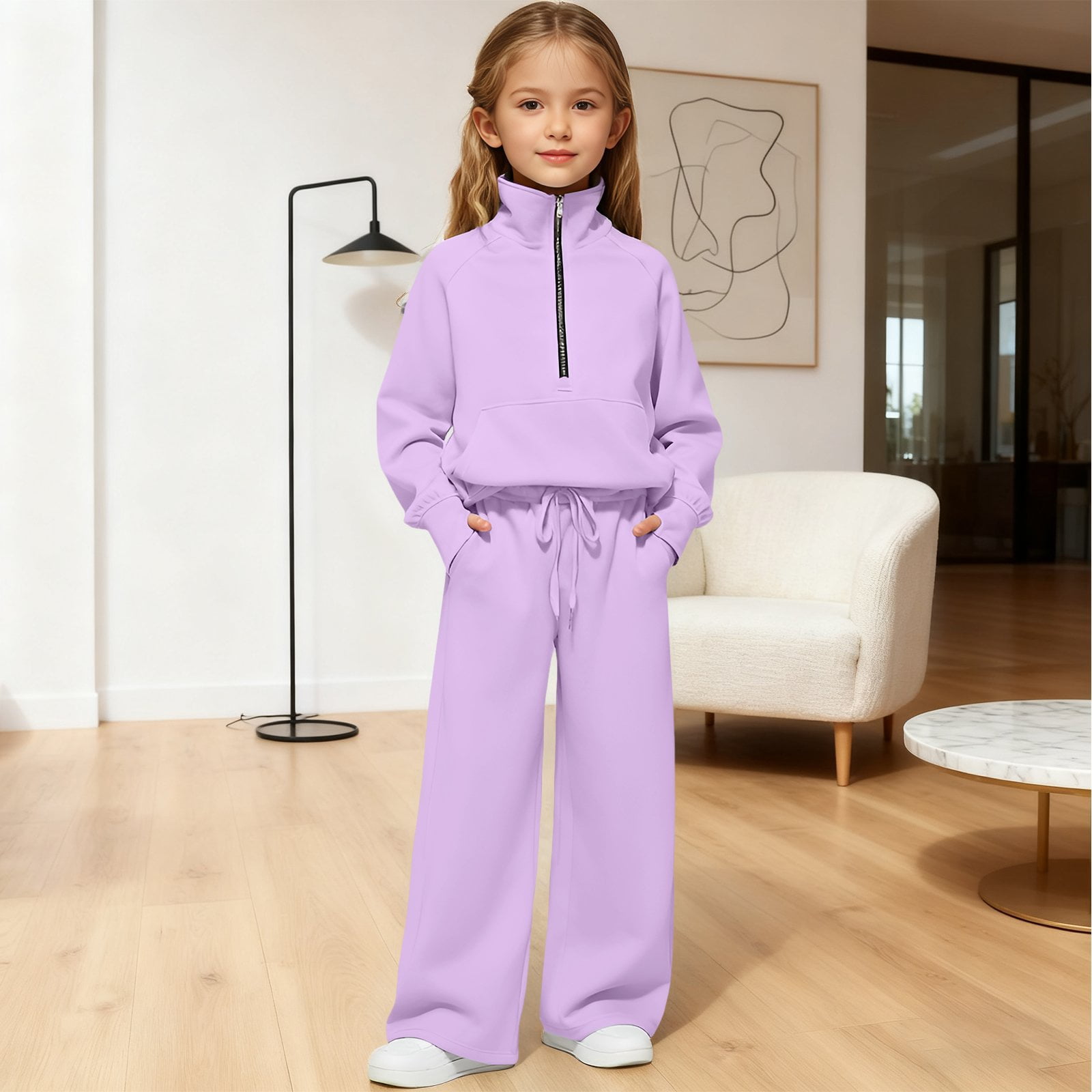 CCRFTGI Girls Sweat Suits 2 Piece Set Size 7-8 Casual Outfits Trendy ...