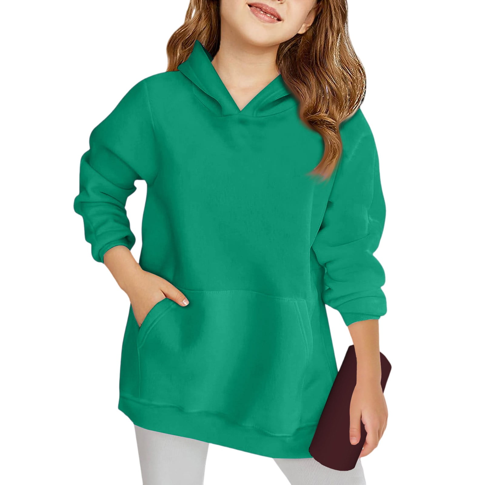 CCRFTGI Girls Sweatshirt Cute Kids Tween Girls Hooded Sweatshirt Long ...