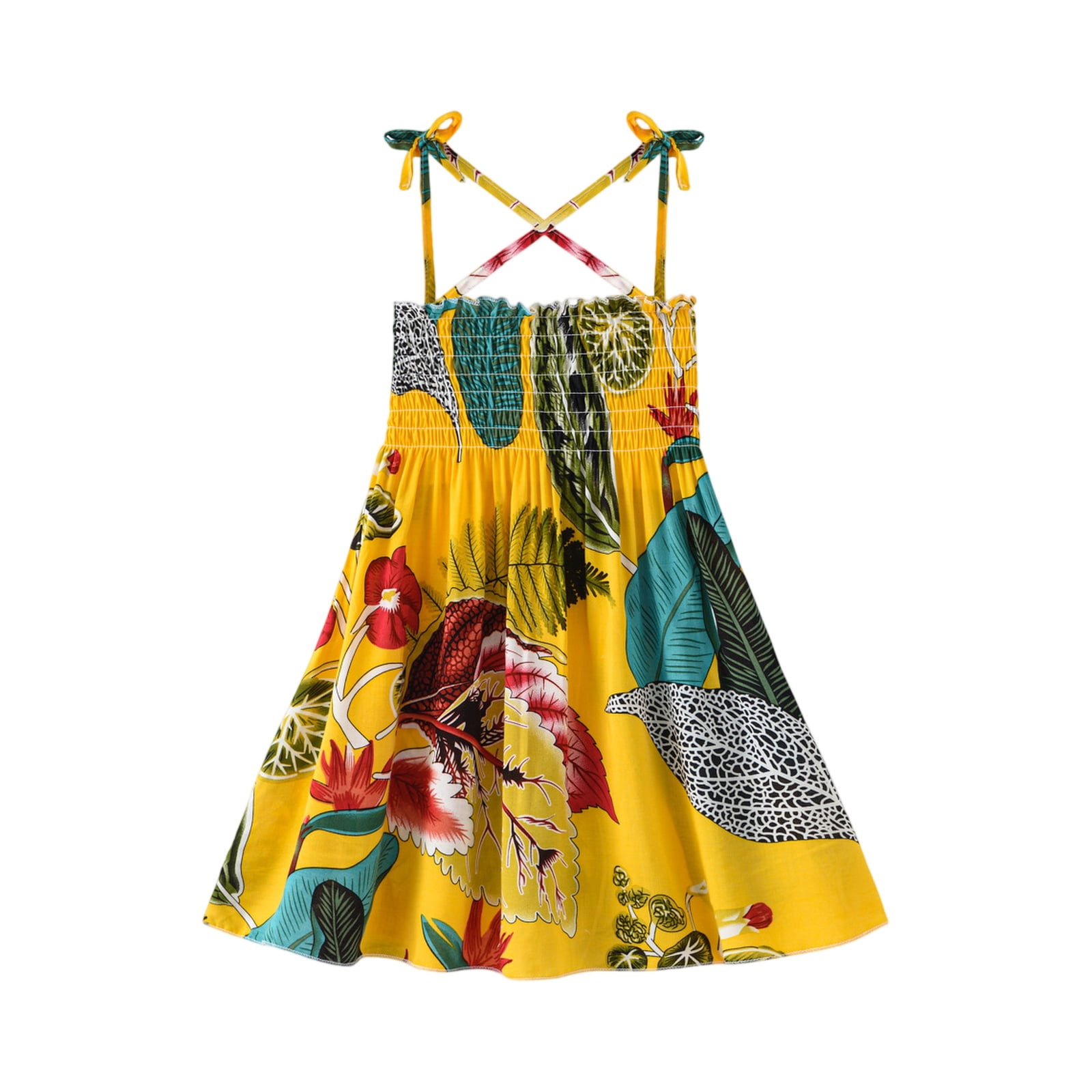 CCRFTGI Girls Toddler Dress Summer Cute Floral Print Fashion Dresses ...