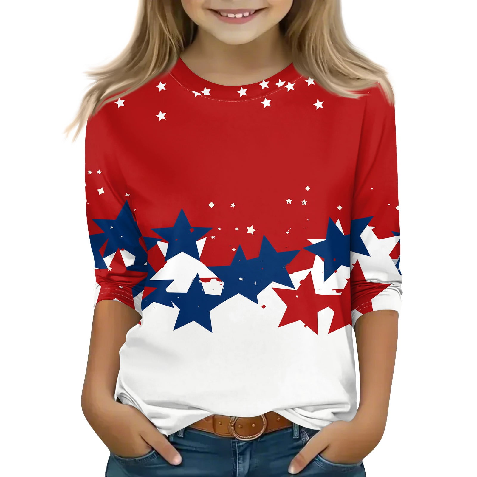 CCRFTGI Independence Day Red Tops for Teen Girls July 4th Celebration ...