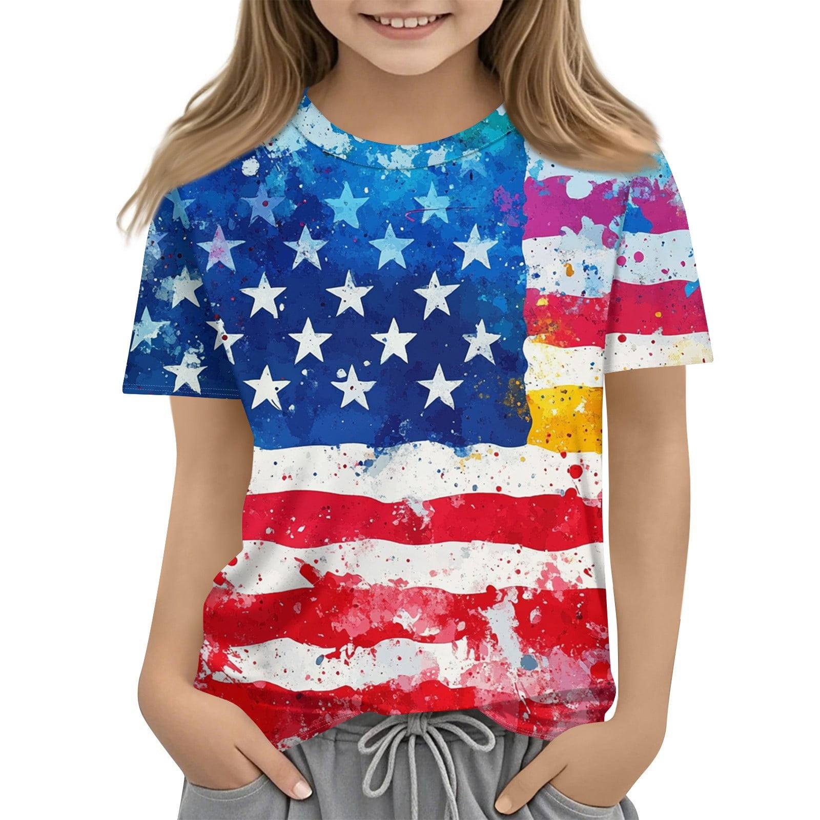 CCRFTGI Independence Day Shirts for Boys July 4th Celebration Crew Neck ...
