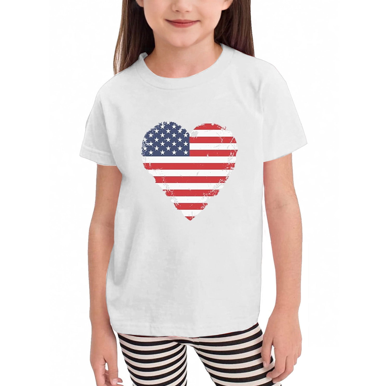 CCRFTGI Independence Day Shirts for Girls July 4th Celebration Short ...