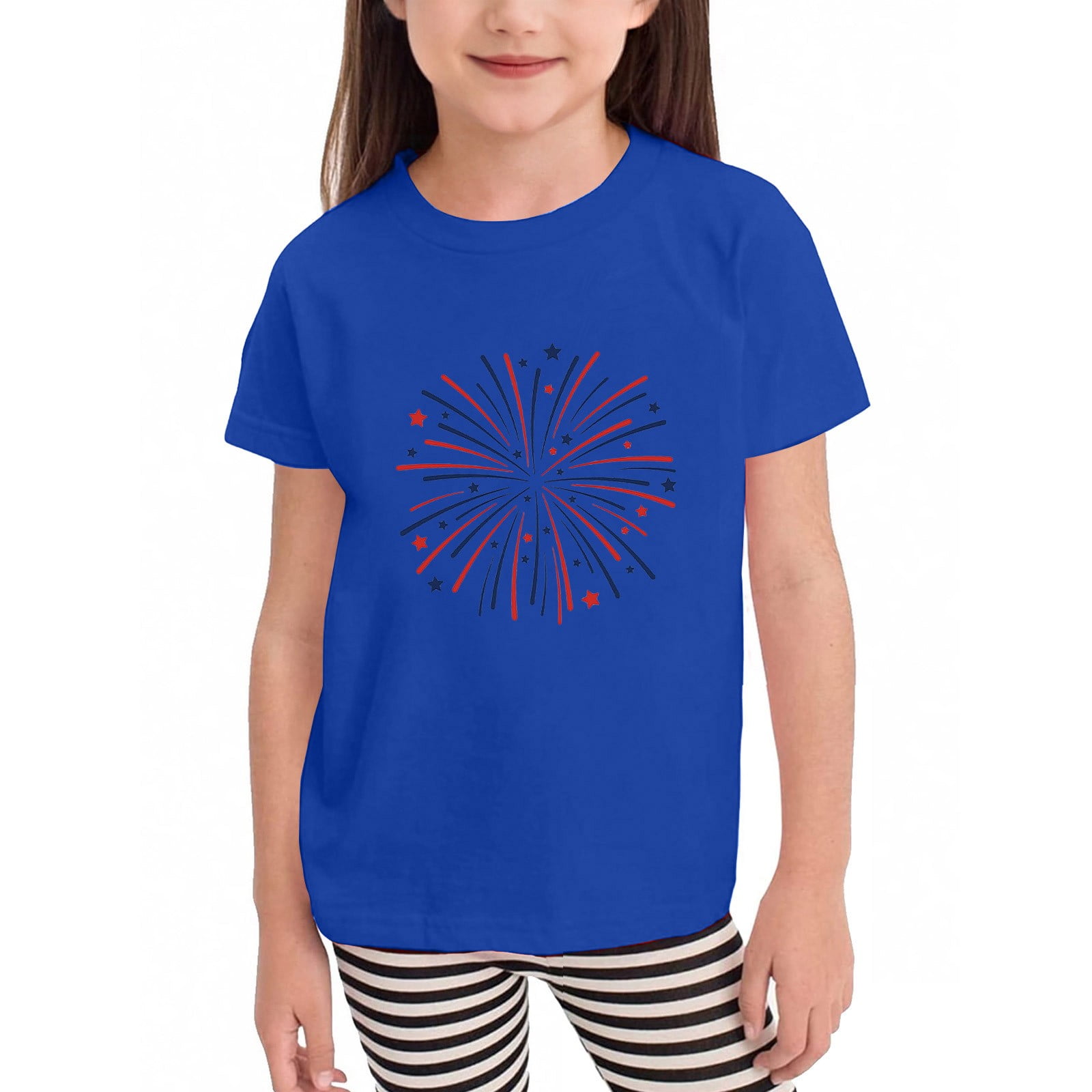 CCRFTGI Independence Day T Shirts for Girls 4th Of July Short Sleeve ...