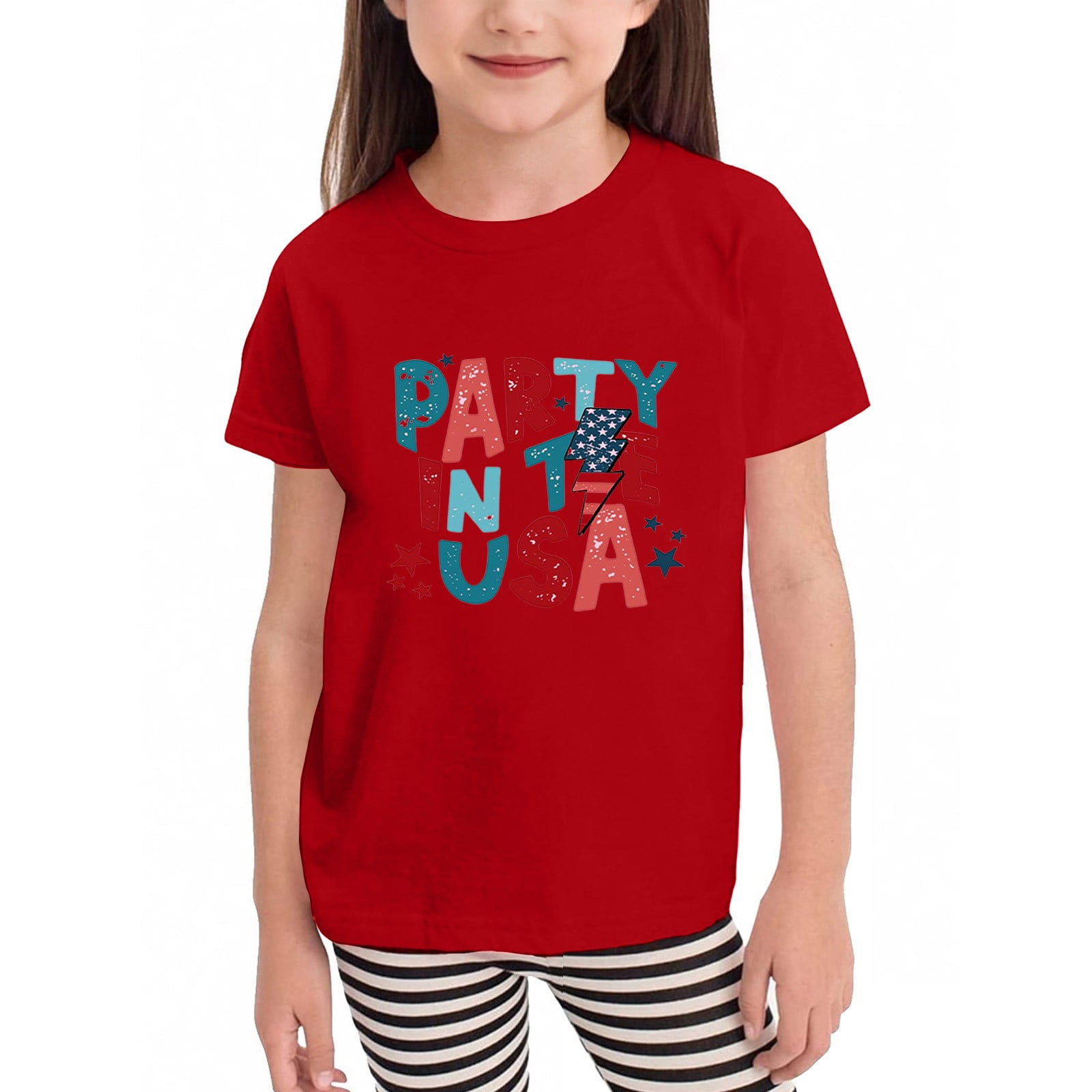 CCRFTGI Independence Day Tshirt for Boys 4th Of July Short Sleeve Red ...