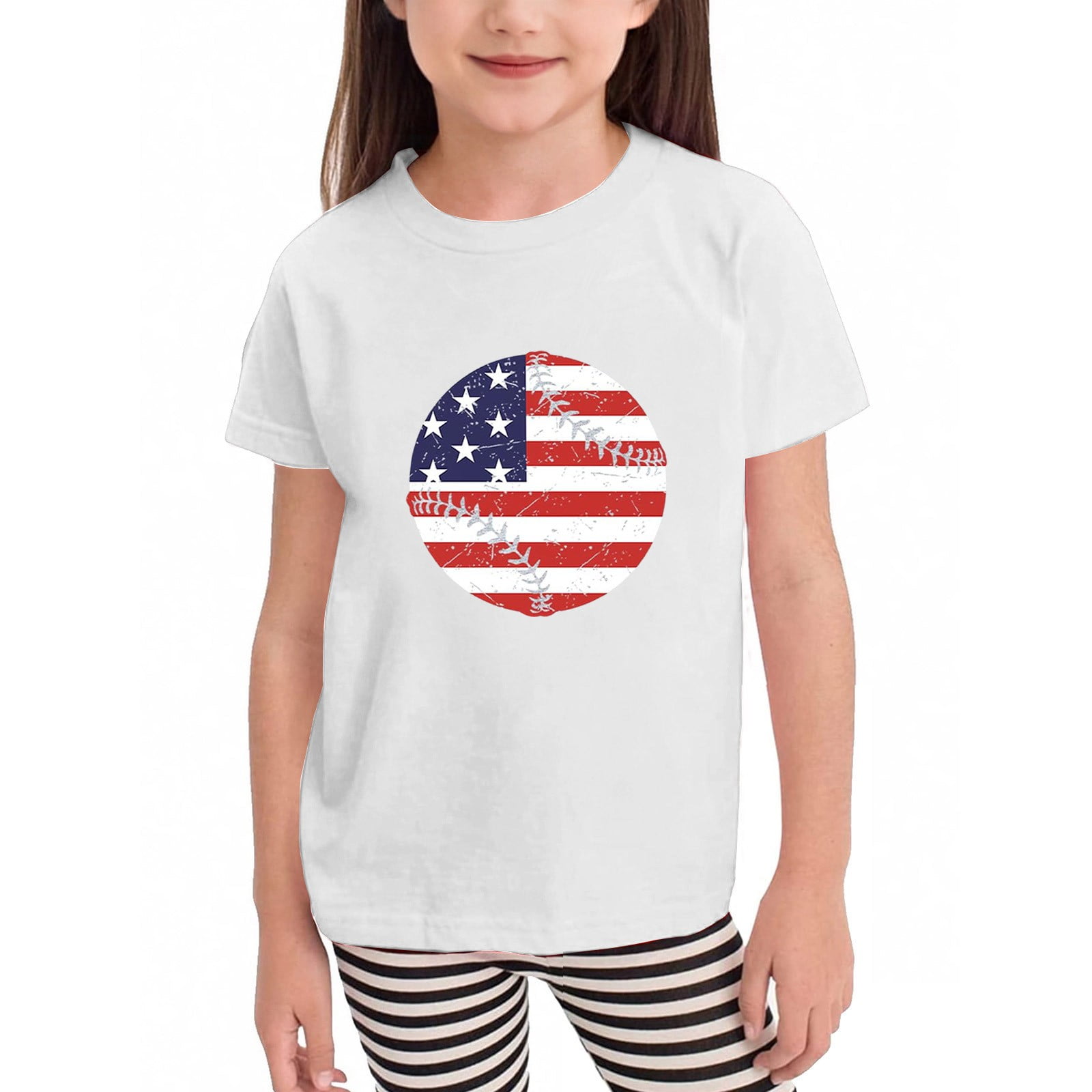 CCRFTGI Independence Day Tshirt for Boys 5t 1776 Crewneck White T Shirt 2025 Summer Patriotic ...