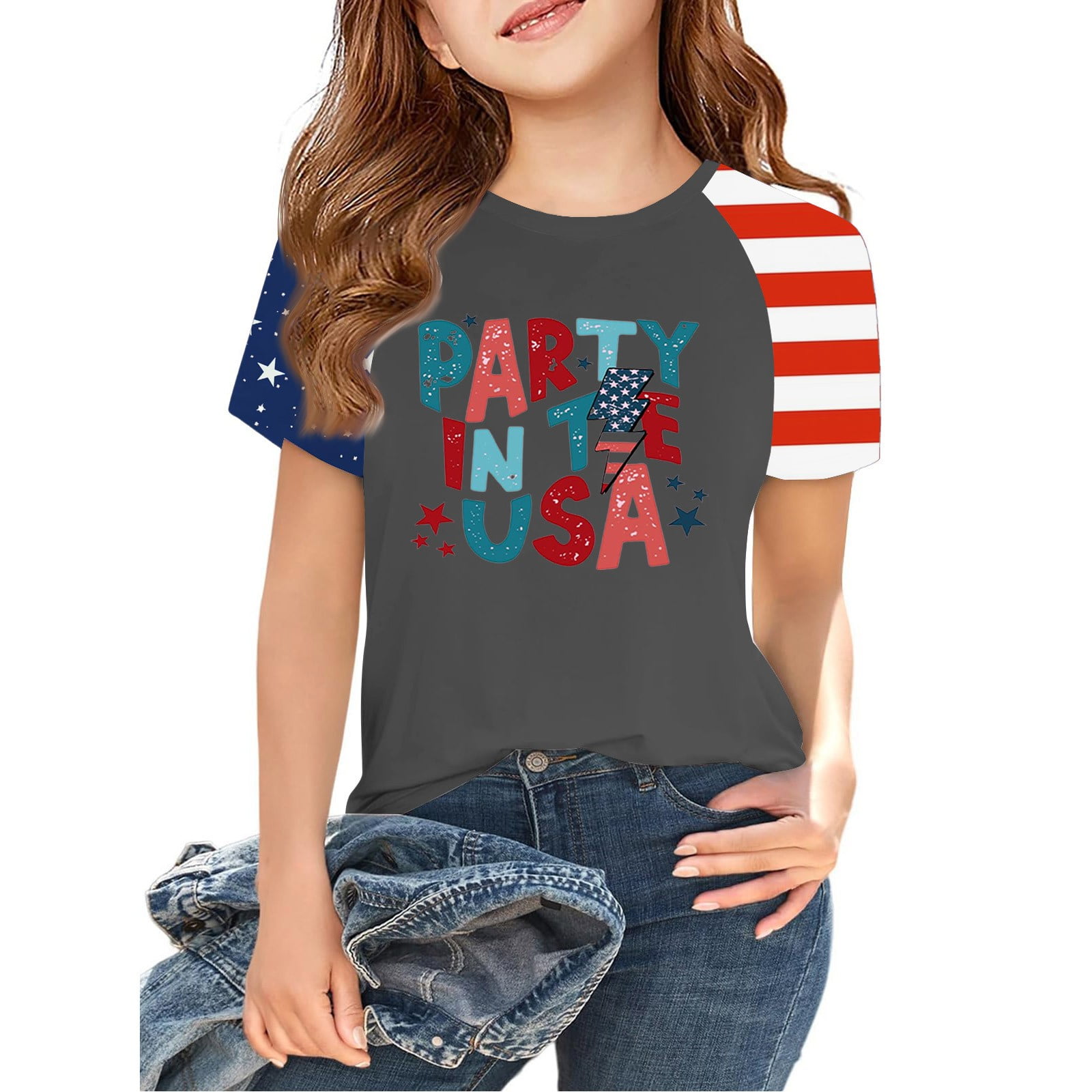 CCRFTGI Independence Day Tshirt for Boys 5t July 4th Celebration Raglan ...