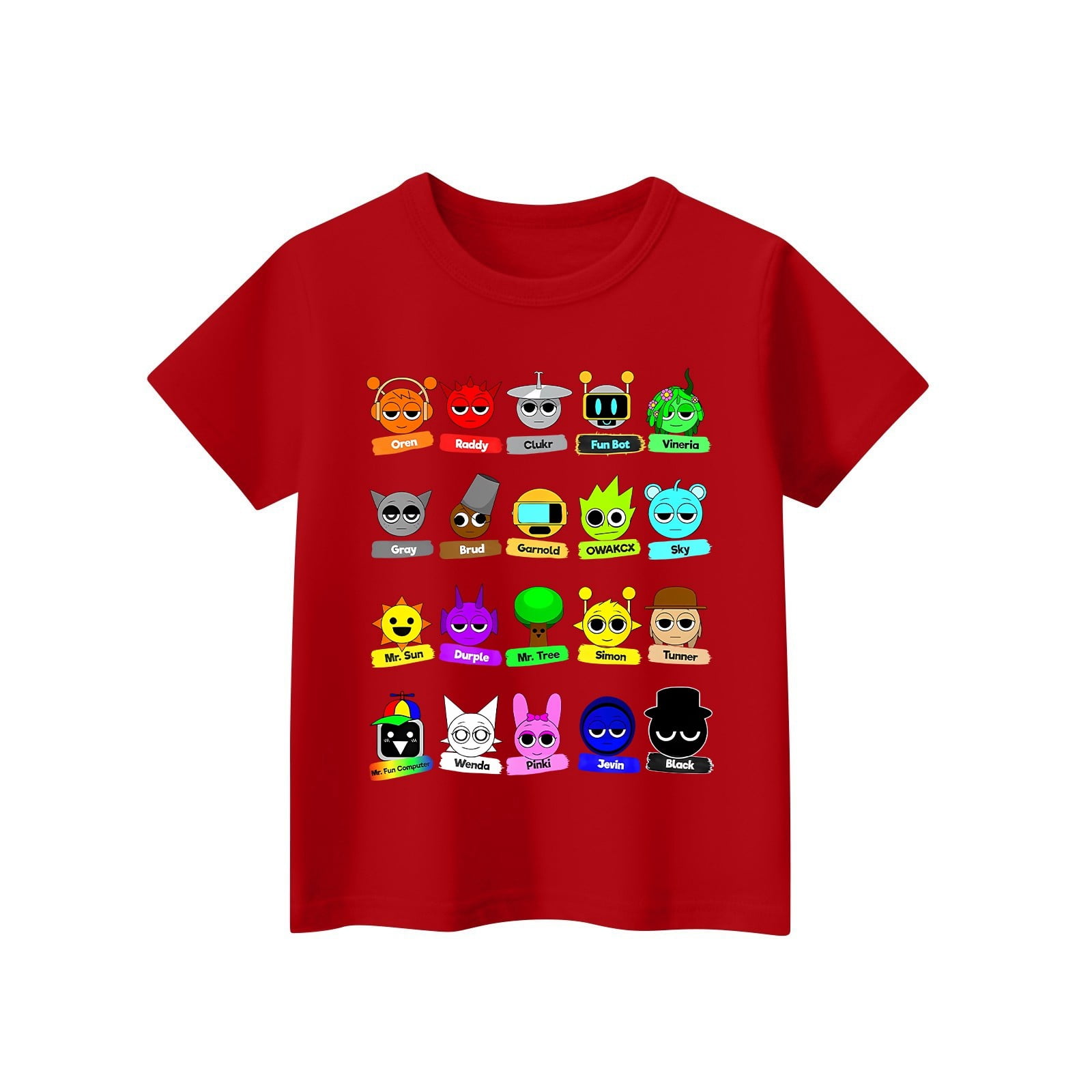 CCRFTGI Kids Sprunki T Shirts Size 8-9 Oversized Short Sleeve Girls ...