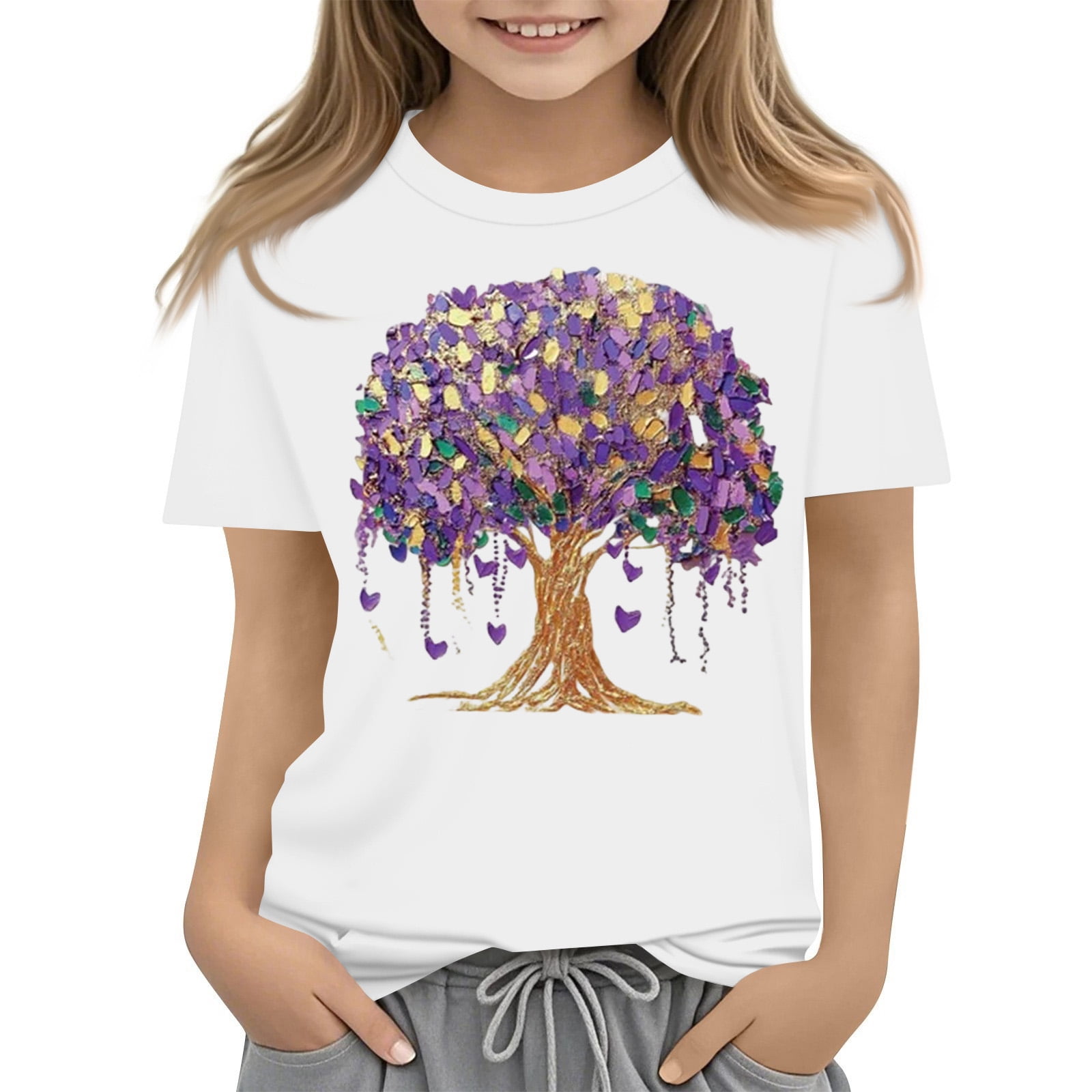 CCRFTGI Mardi Gras Shirt for Children Girls 10-12 Funny 0 T Shirts ...