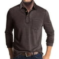 Ccrftgi Mens Long Sleeve Polo Shirts Fashion Casual Collared Shirts Golf Basic Pullover Tops