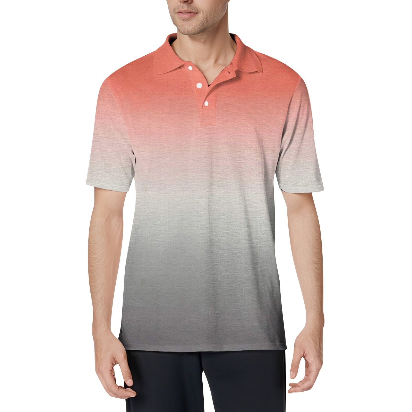 CCRFTGI Mens Polo Shirts Short Sleeve Button Up Mens Shirts Summer Golf ...