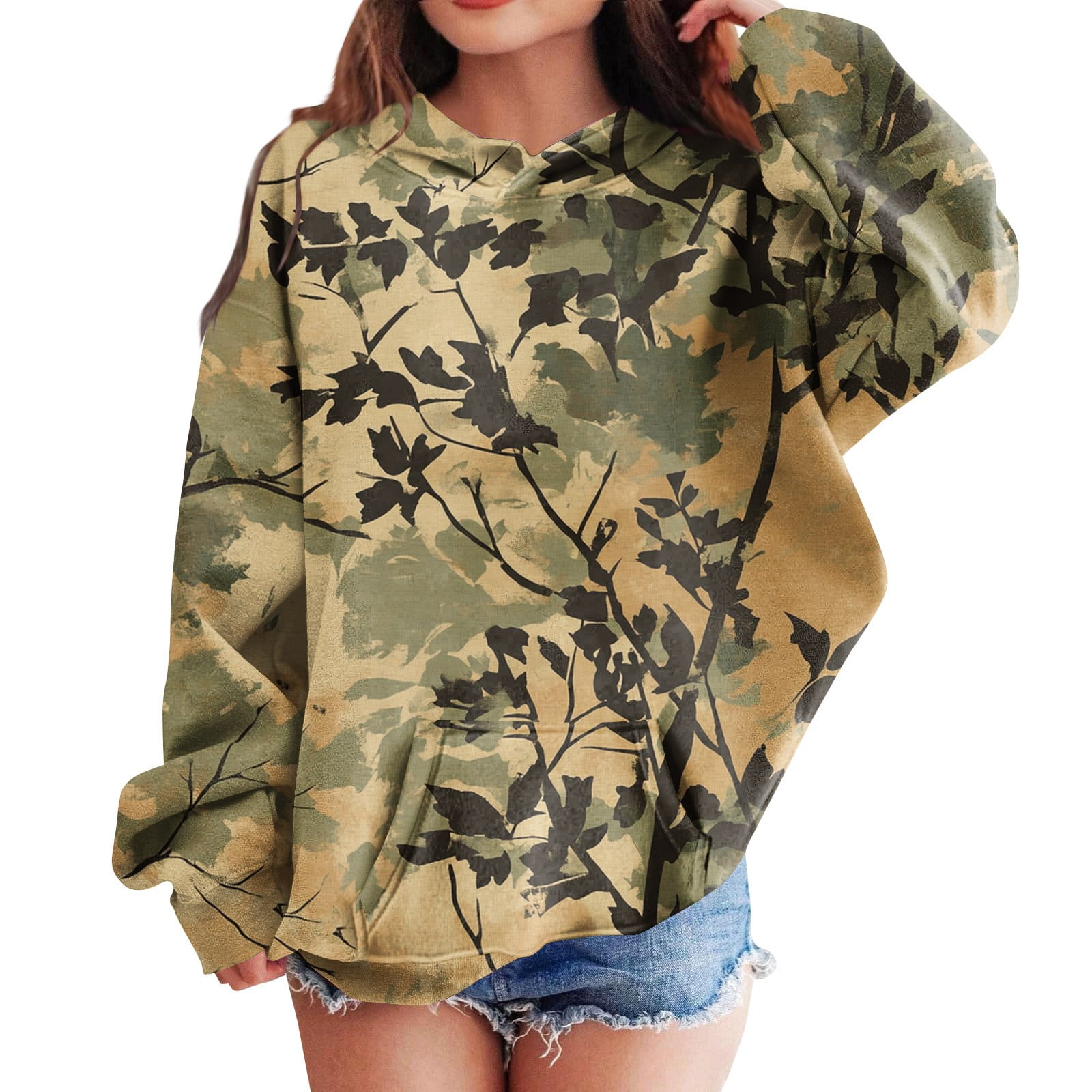CCRFTGI Oversized Sweatshirts for Teen Girls Size 5-6 Y2k Maple Leaf ...