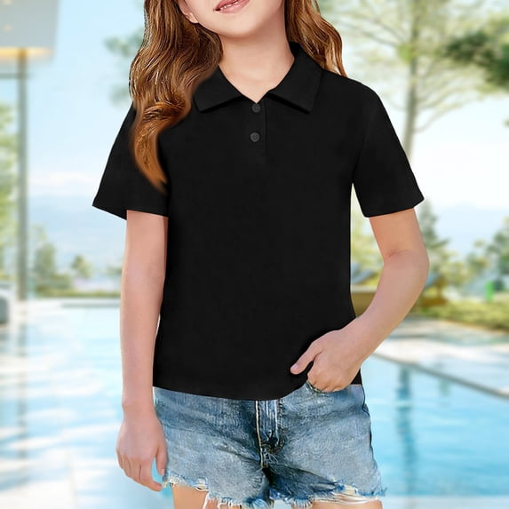 CCRFTGI Polo Shirt for Kids Girls 10-12 Back To School Classic Fit ...