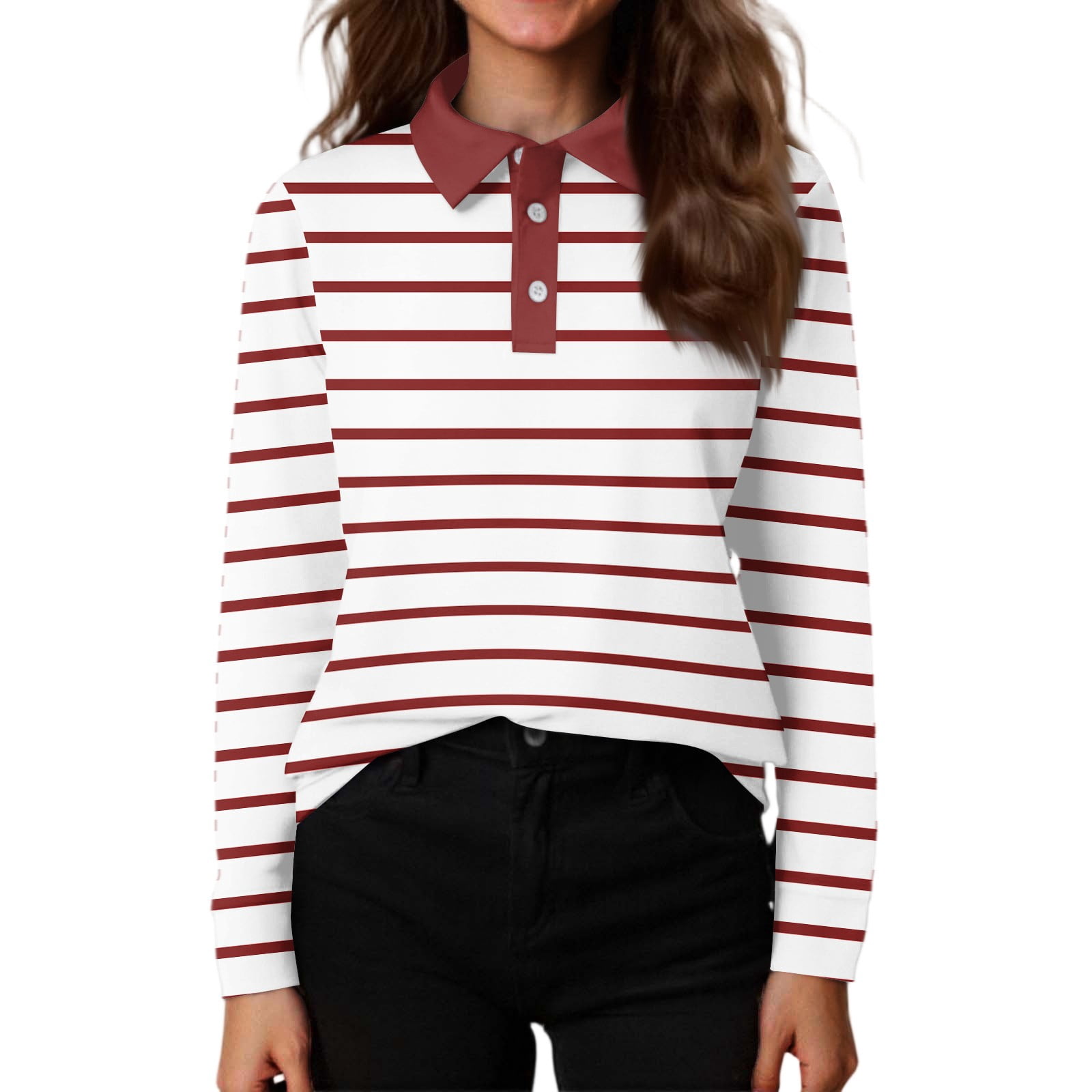 CCRFTGI Polo Shirts for Child Girls 7-8 School Uniform Striped Shirt ...