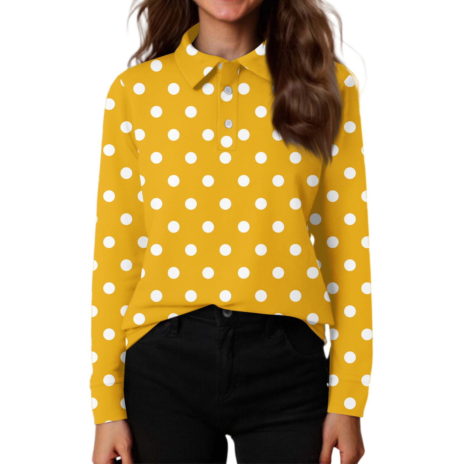 CCRFTGI Polo Shirts for Child Girls Size 7 Uniform Polka Dots Shirts ...
