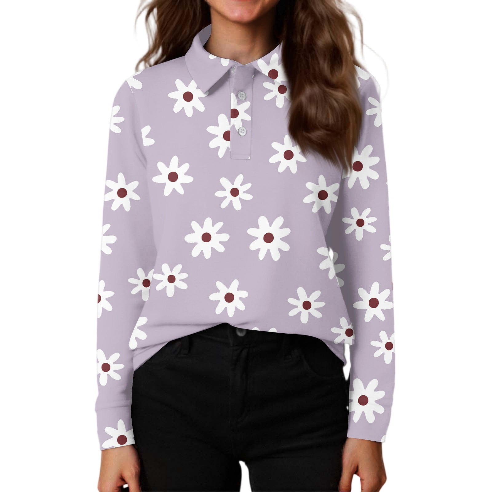 CCRFTGI Polo Shirts for Kids Girls Size 10-12 School Uniform Floral ...