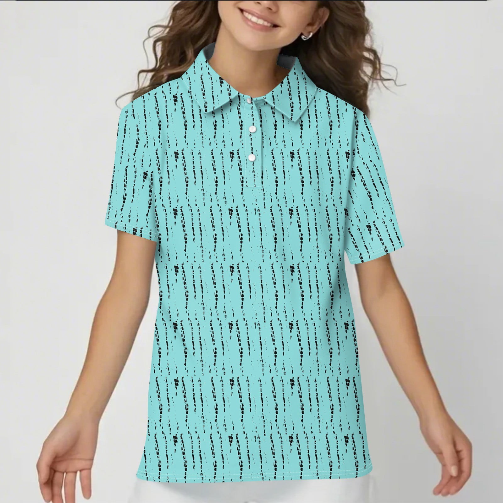 CCRFTGI Polo Shirts for Kids Girls Size 10-12 School Uniform Print ...