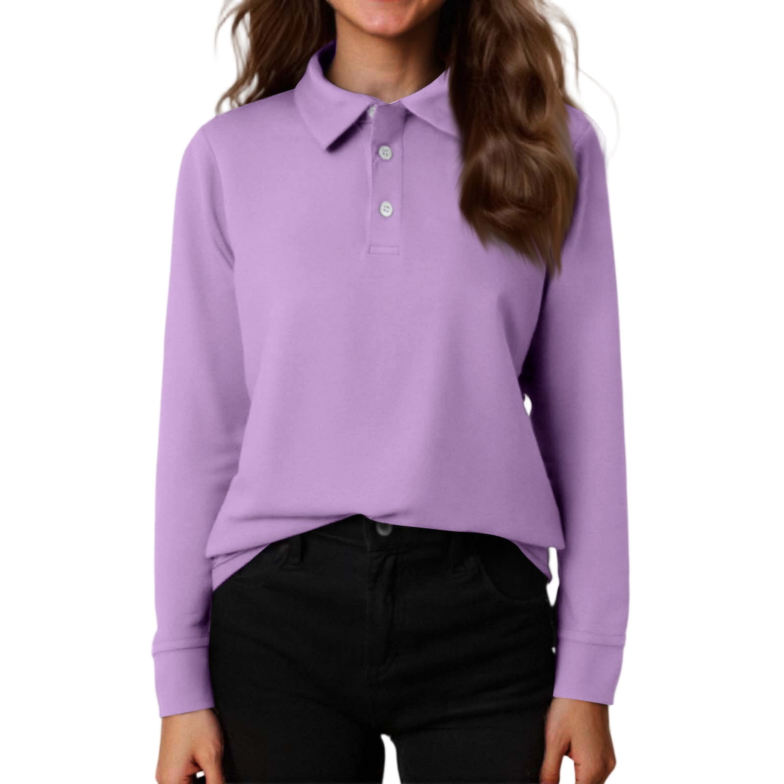 CCRFTGI Polo Shirts for Kids Girls Size 8 Uniform Solid Color Shirt ...