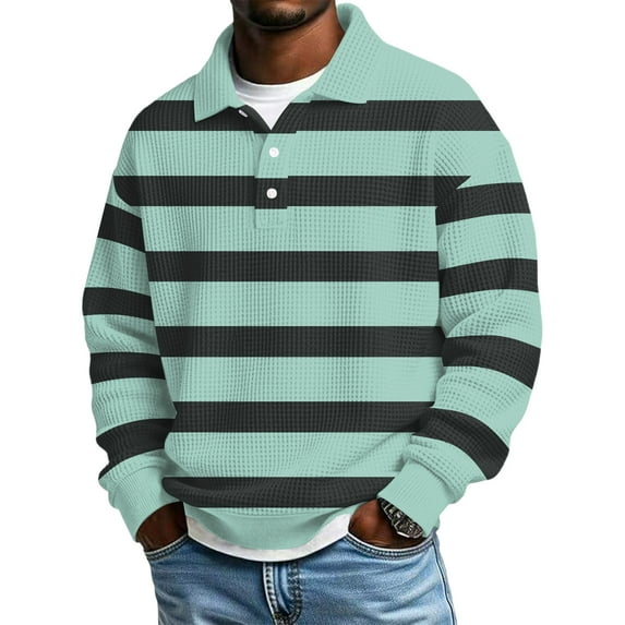 CCRFTGI Polo Shirts for Men Waffle Big and Tall Long Sleeve Henley ...