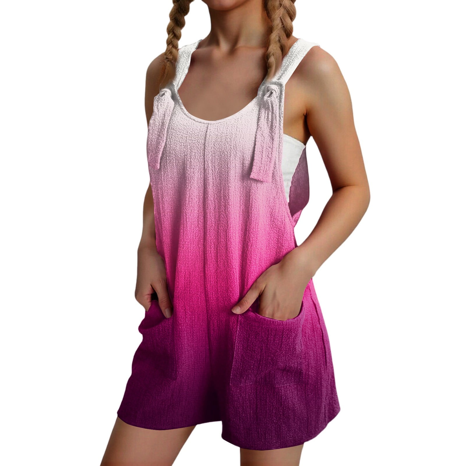CCRFTGI Rompers for Girls Sleeveless Scoop Neck Jumpsuit Fashion Loose ...