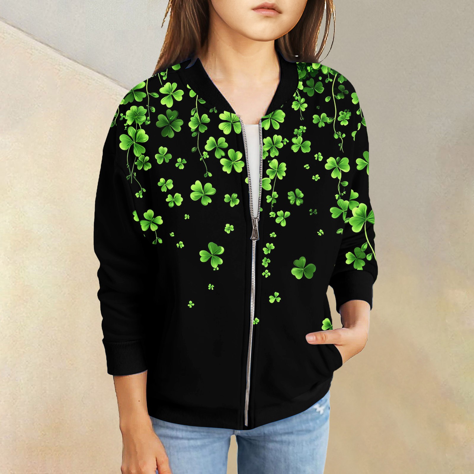 CCRFTGI Saint Patrick's Coats for Boys Size 14-15 Irish Full Zip Up ...