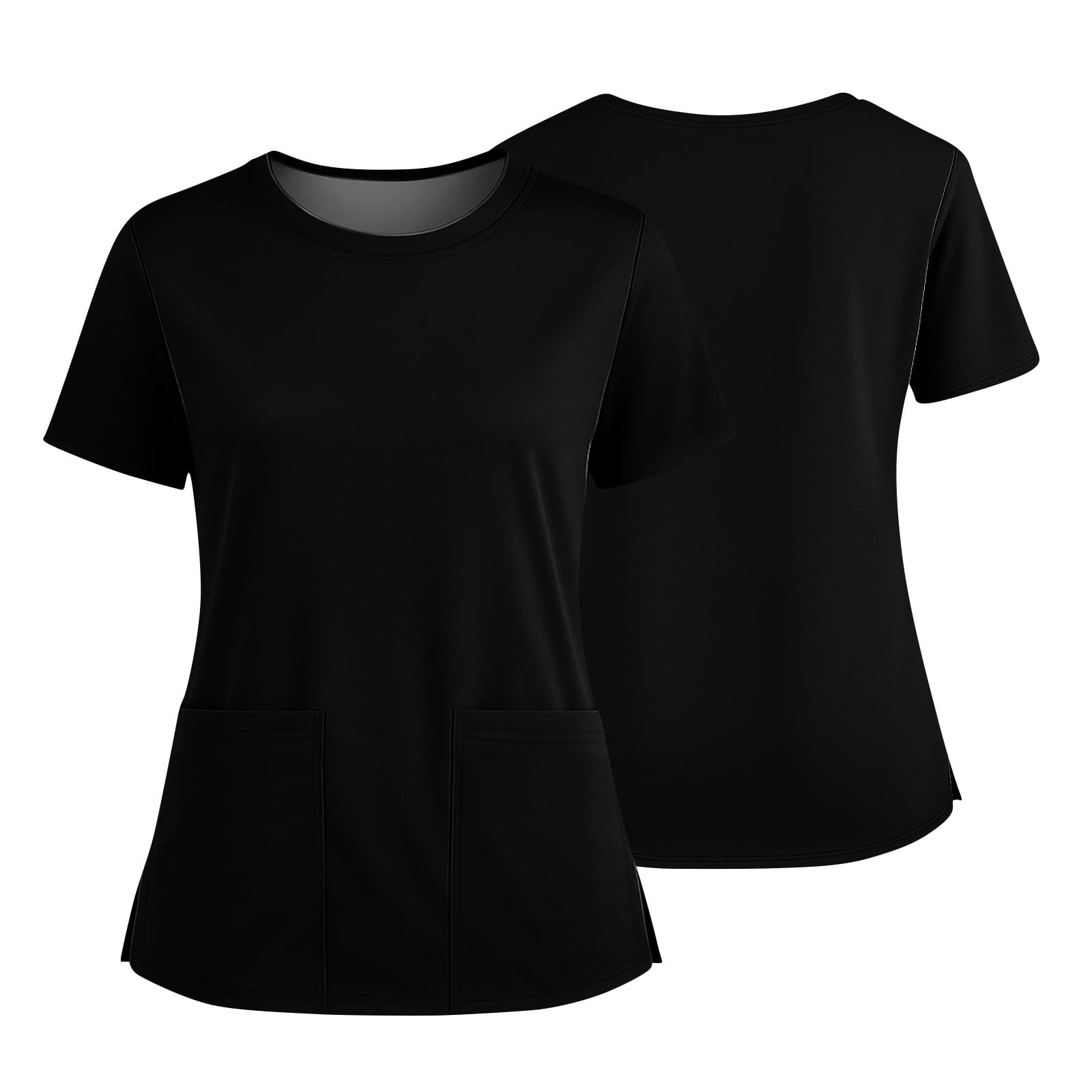 CCRFTGI Scrubs for Women Medical Crew Neck Uniforms Nursing Stretch ...