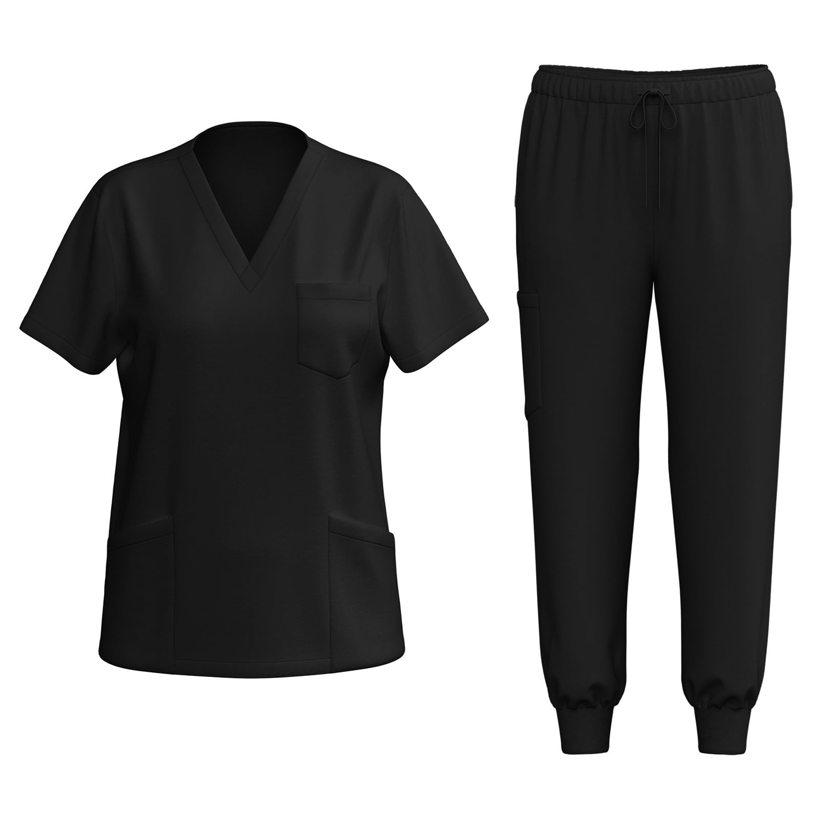 CCRFTGI Scrubs for Women Plus Size Medical Scrubs Stretchy V-Neck Scrub ...