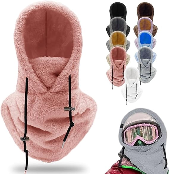 CCRFTGI Sherpa Hood Ski Mask for Women, Moon Cozy Hood for Men, Winter ...