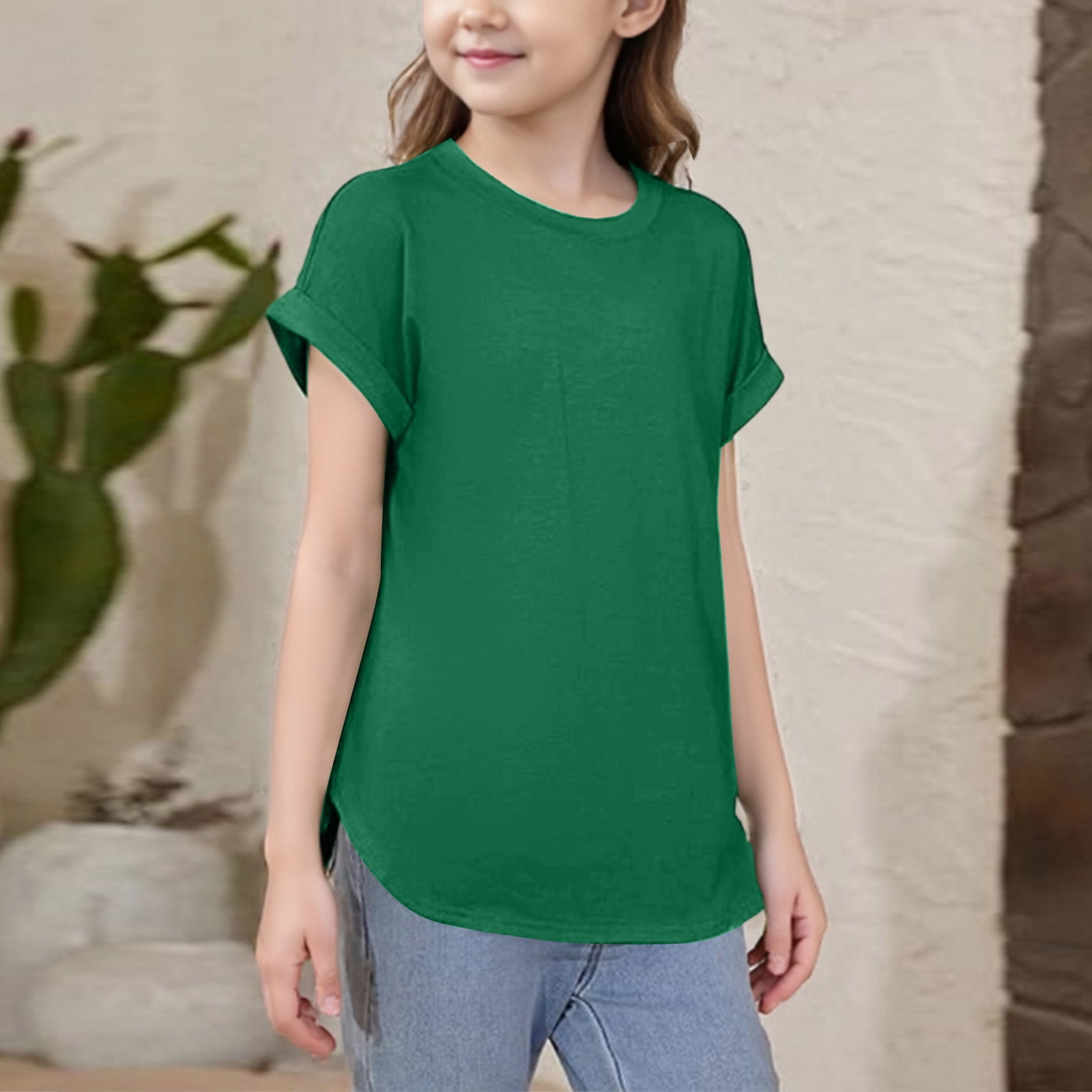 CCRFTGI Shirts for Teens Girl Cute Short Sleeve Tops Summer Crewneck T ...