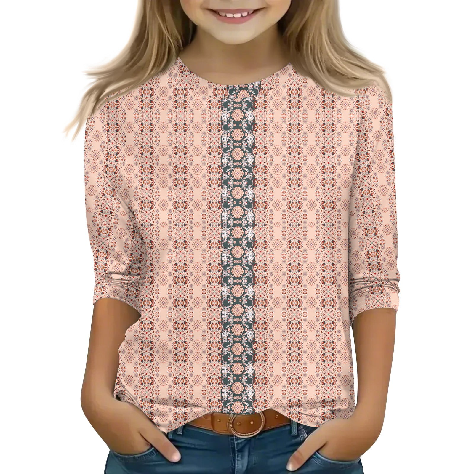 CCRFTGI Size 12 Girls Clothes Floral Graphic 3/4 Sleeve Tween Girls ...