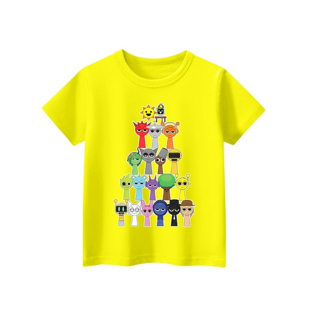 CCRFTGI Sprunki T-Shirt for Girls Size 12-14 Graphic Short Sleeve Shirt ...