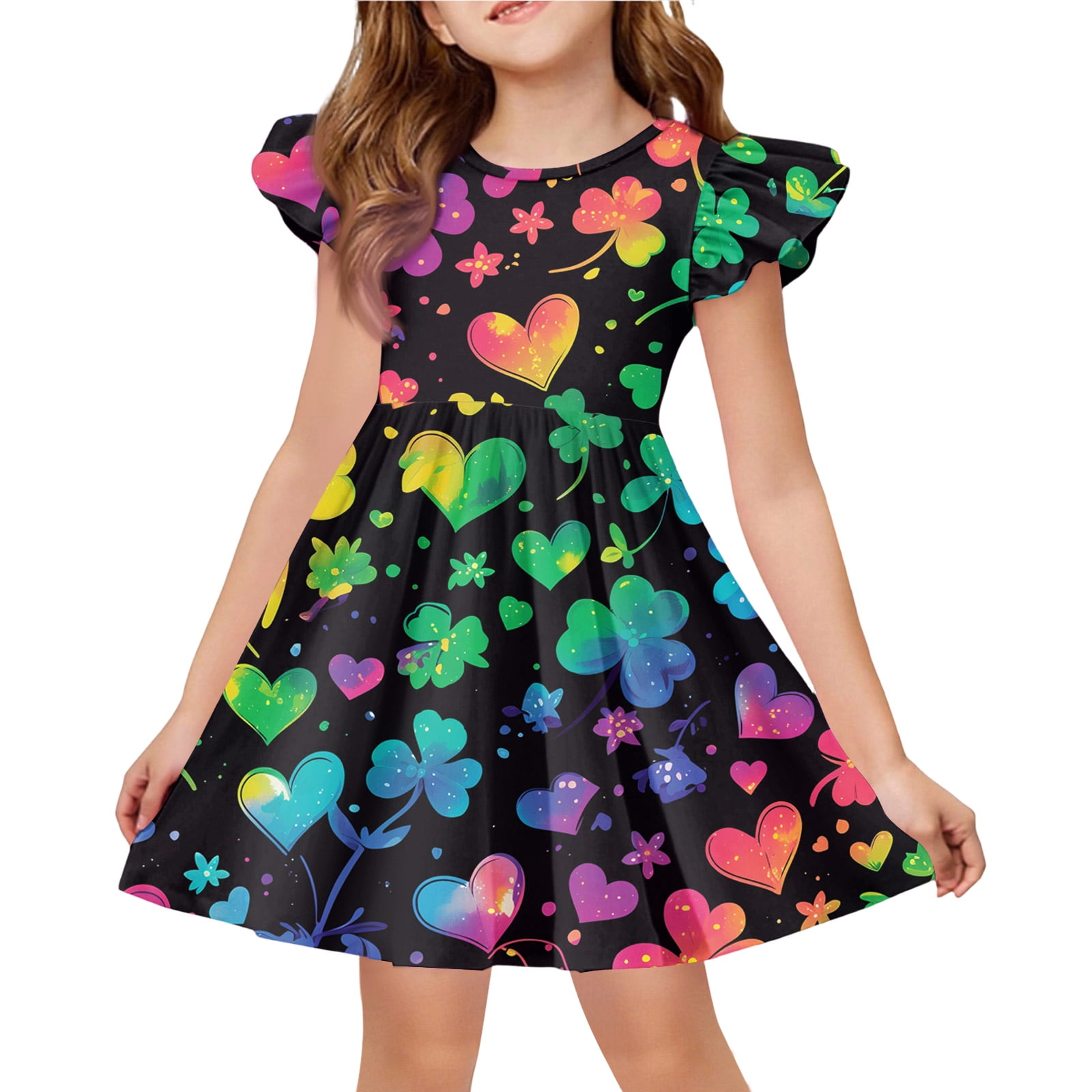 CCRFTGI St. Patrick's Day Dresses for Girls Size 10-12 Funny Lucky ...