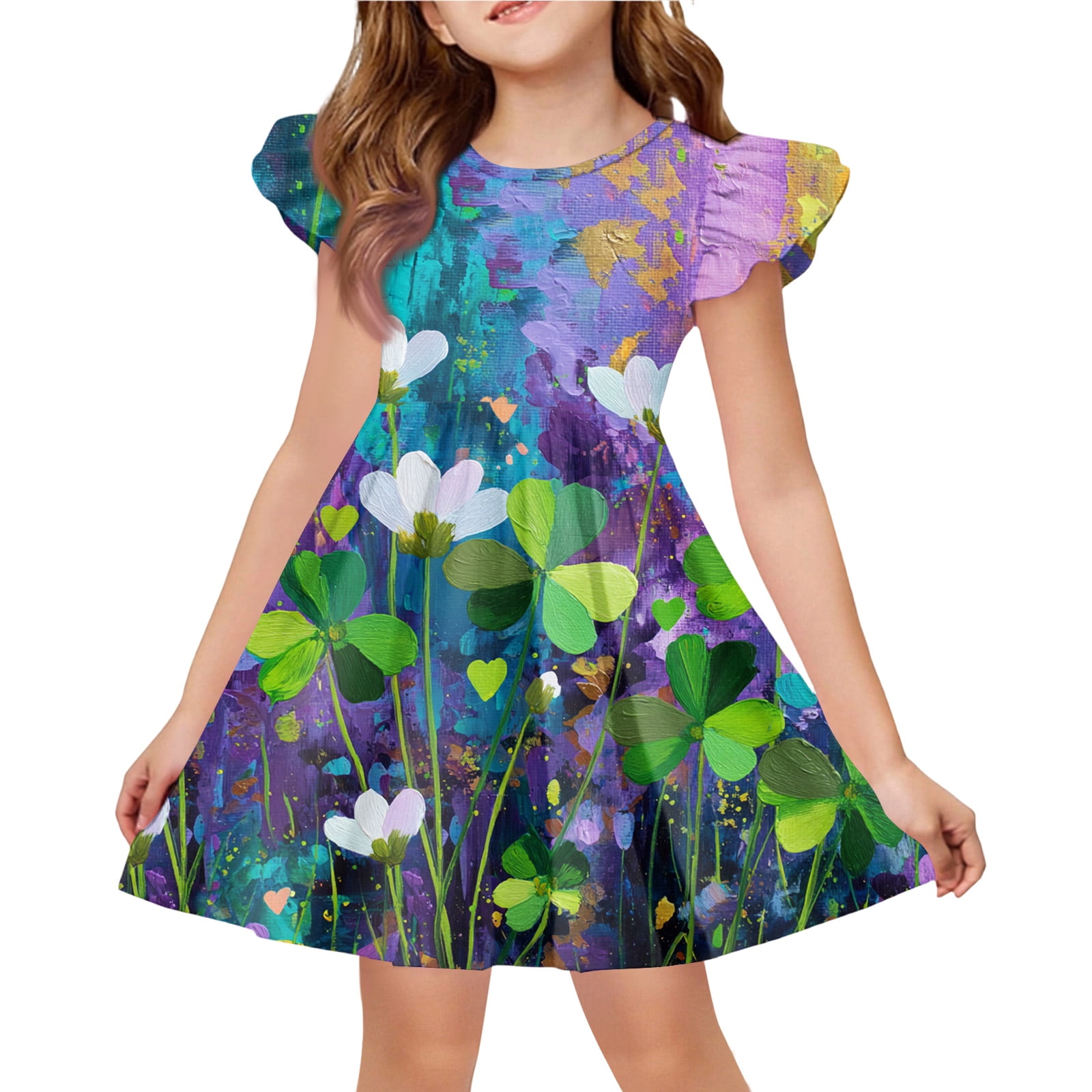 CCRFTGI St. Patrick's Day Girls Dresses Size 10-12 Cute Lucky Irish ...