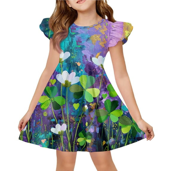 CCRFTGI St. Patrick's Day Girls Dresses Size 10-12 Cute Lucky Irish ...