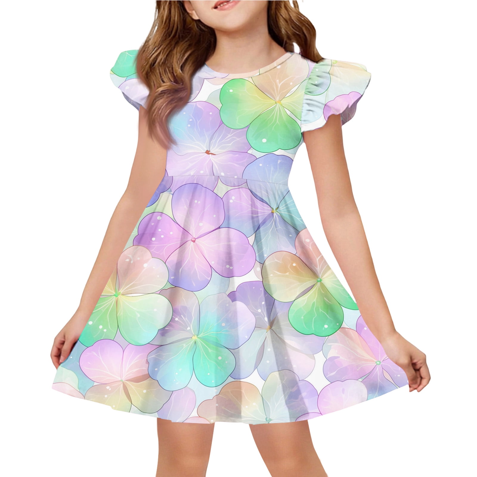 CCRFTGI St. Patrick's Day Girls Dresses Size 7 Cute Lucky Irish Clover ...