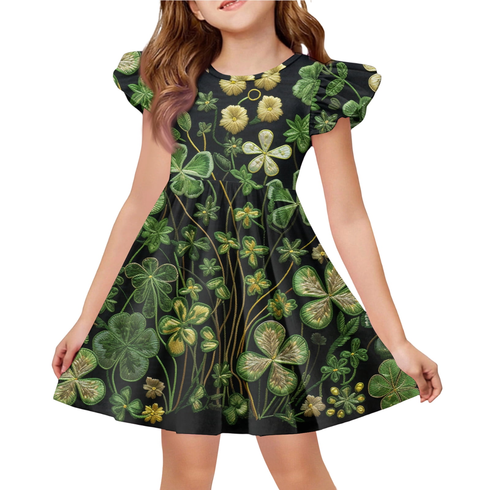 CCRFTGI St. Patrick's Day Girls Dresses Size 8 Cute Lucky Irish Clover ...