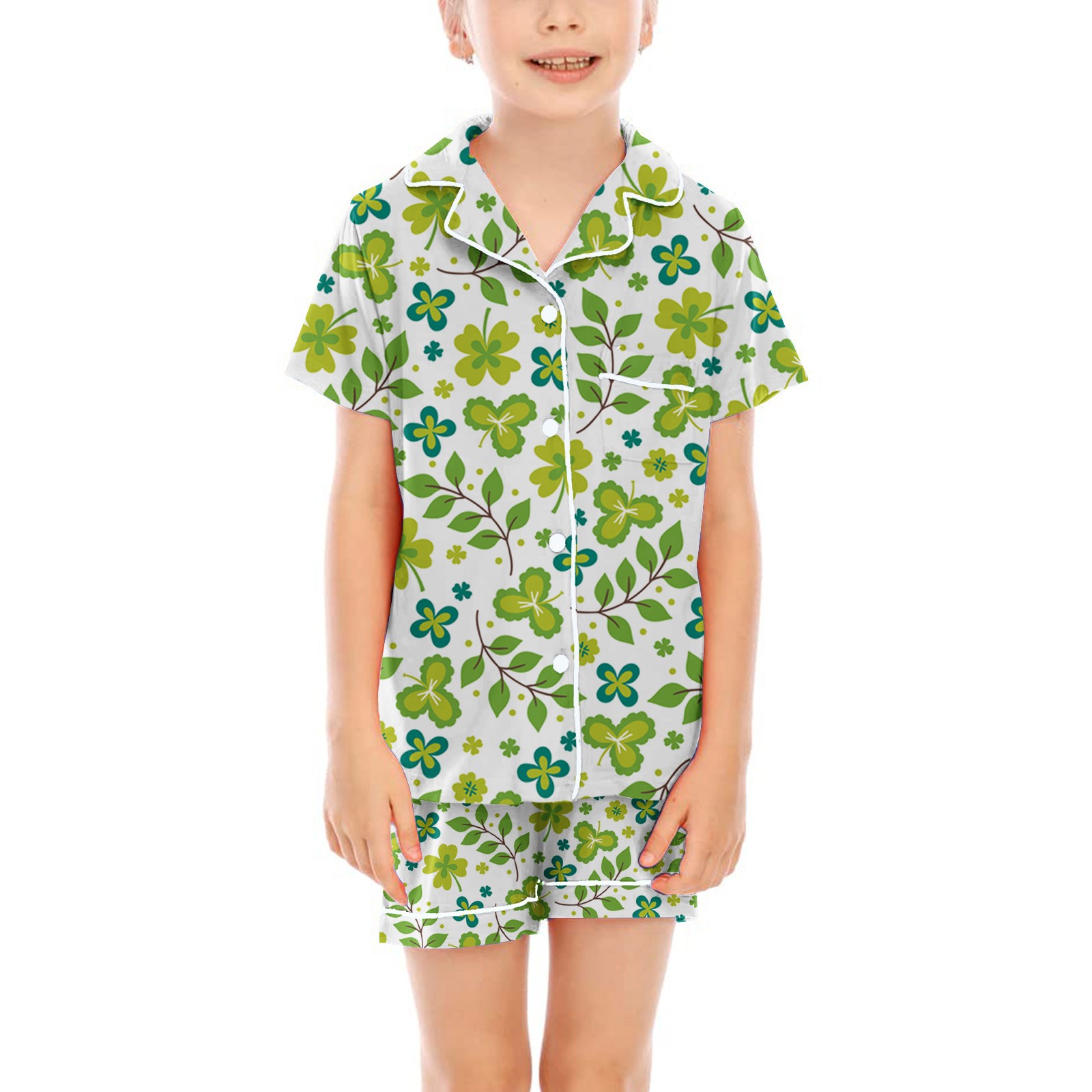 CCRFTGI St. Patrick's Day Pajamas for Girls Size 9-10 Green Short ...