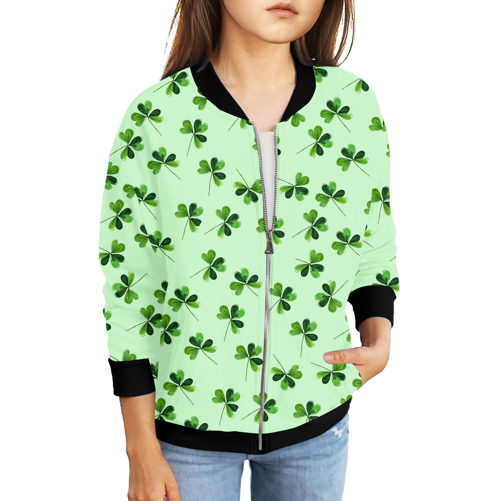 CCRFTGI St Patricks Coat Boys Girls Size 5-6 Holiday Zip Up Jackets ...