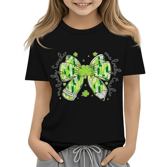 CCRFTGI St Patricks Day Shirt for Child Girls Size 7 Funny Lucky Irish ...